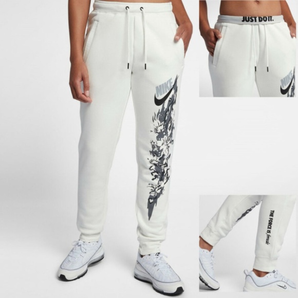 Nike | Pants & Jumpsuits | Nike Rally Jogger White Sweatpants Womens Sz ...